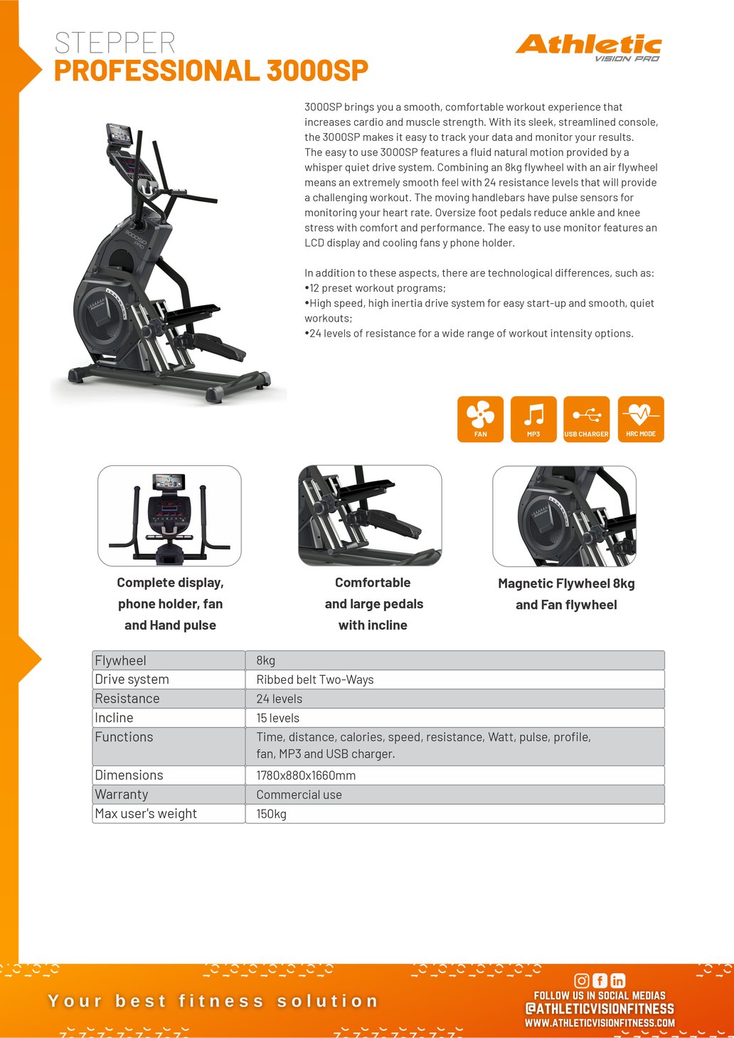 PROFESSIONAL STEPPER - 3000SP