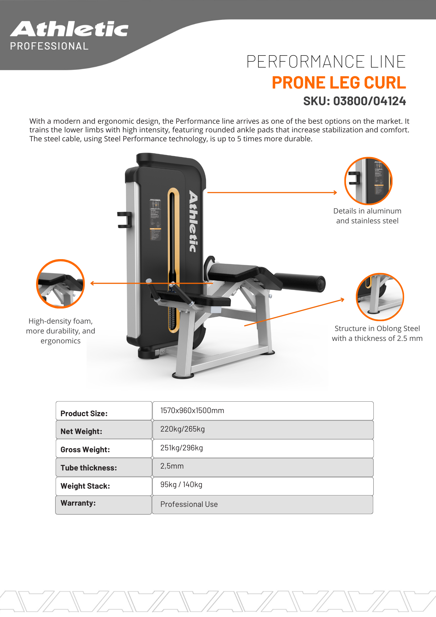 PERFORMANCE LINE - PRONE LEG CURL