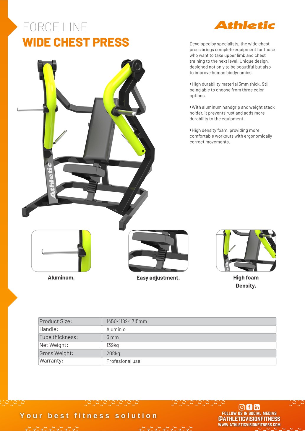FORCE LINE - WIDE CHEST PRESS
