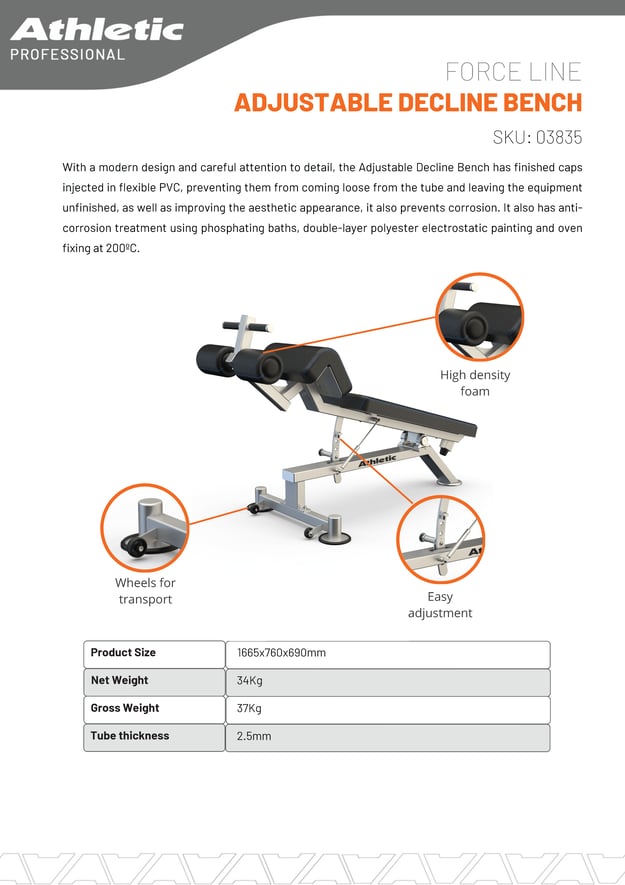 FORCE LINE - ADJUSTABLE DECLINE BENCH