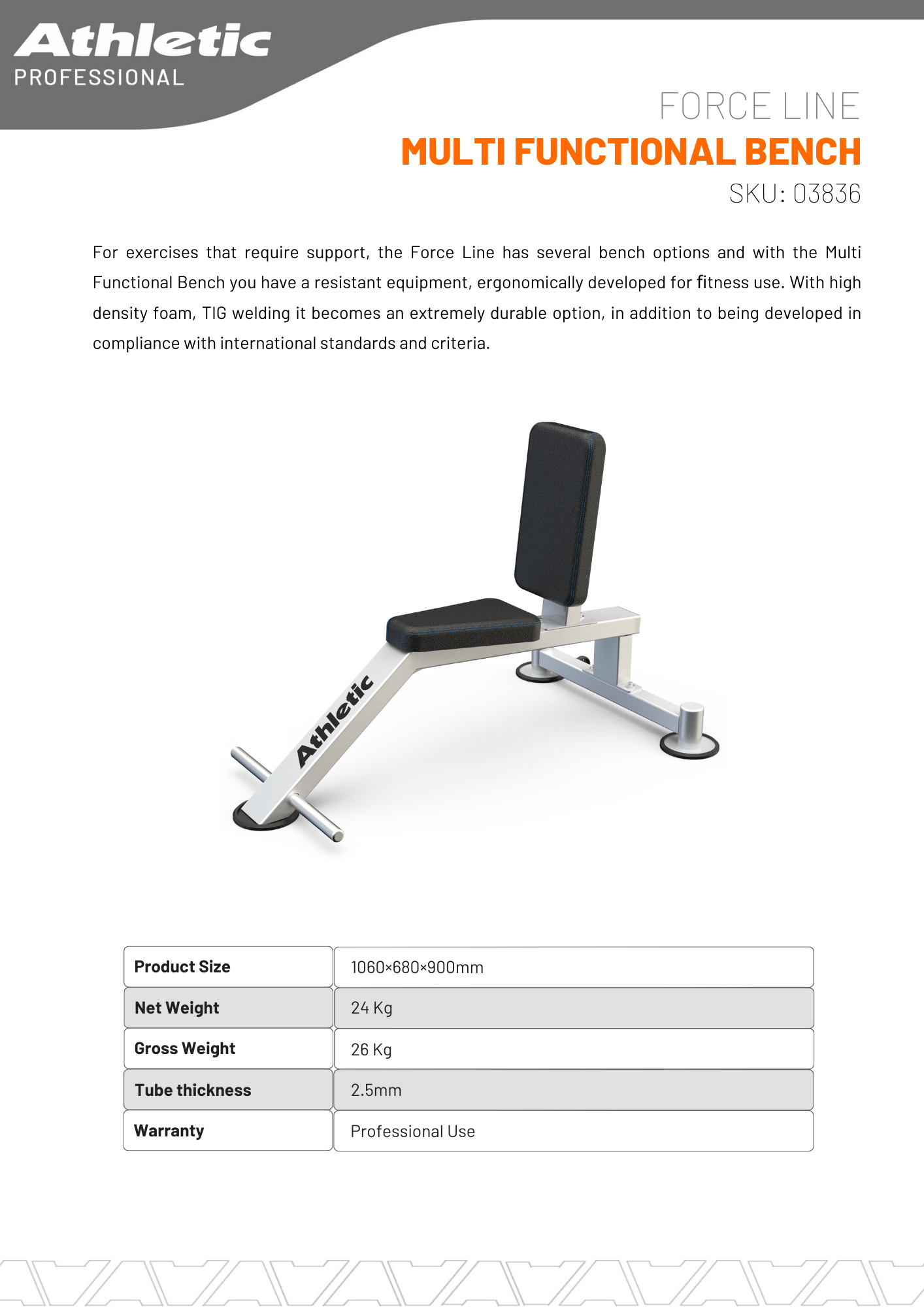 FORCE LINE - MULTI FUNCTIONAL BENCH