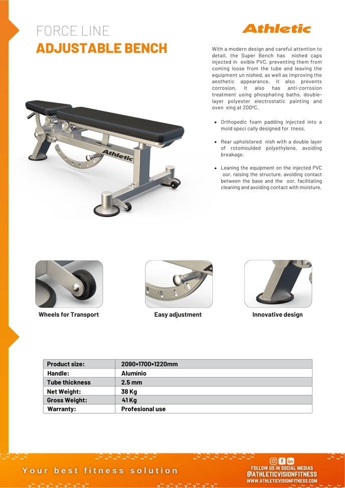 FORCE LINE - ADJUSTABLE BENCH