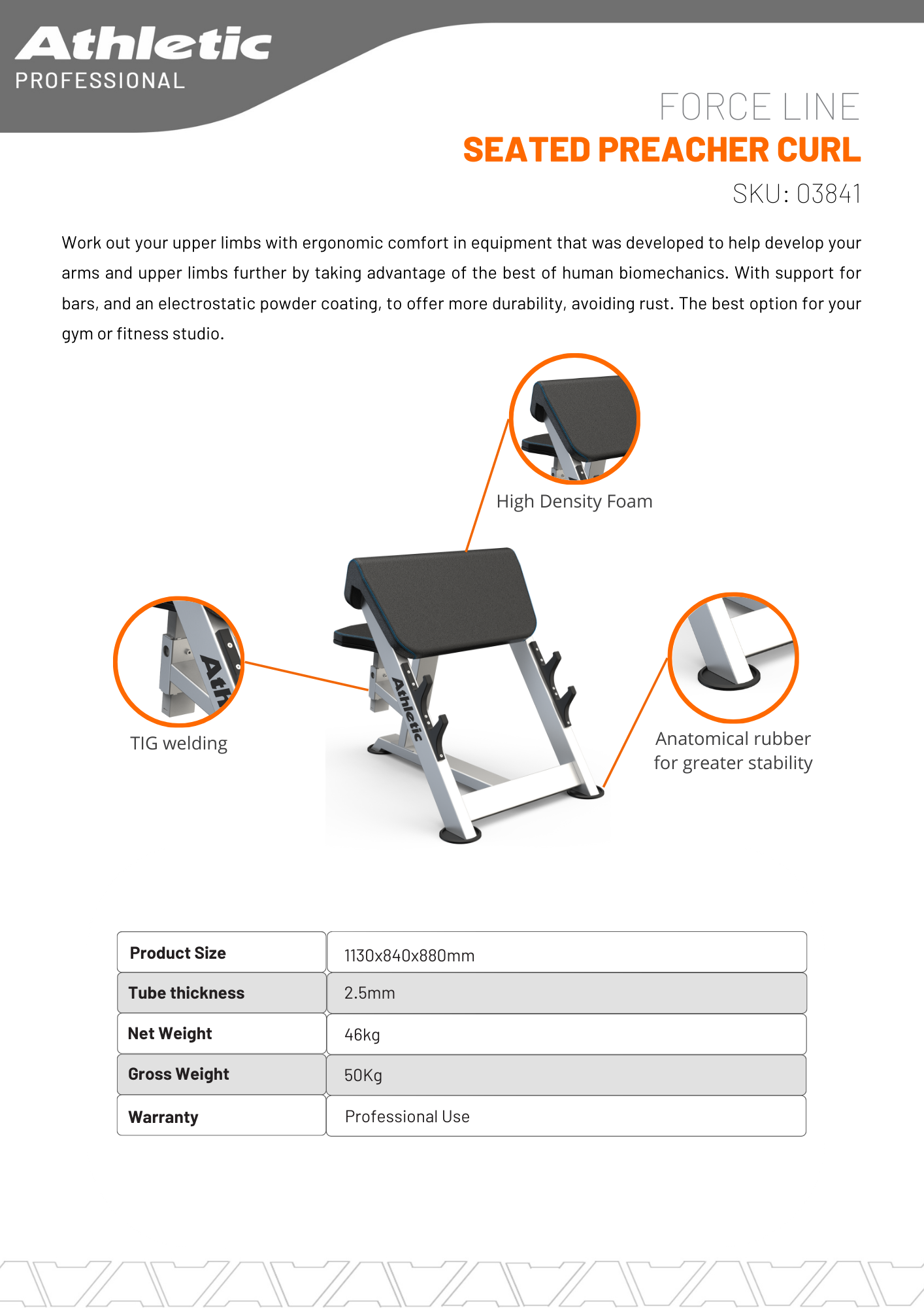 FORCE LINE - SEATED PREACHER CURL