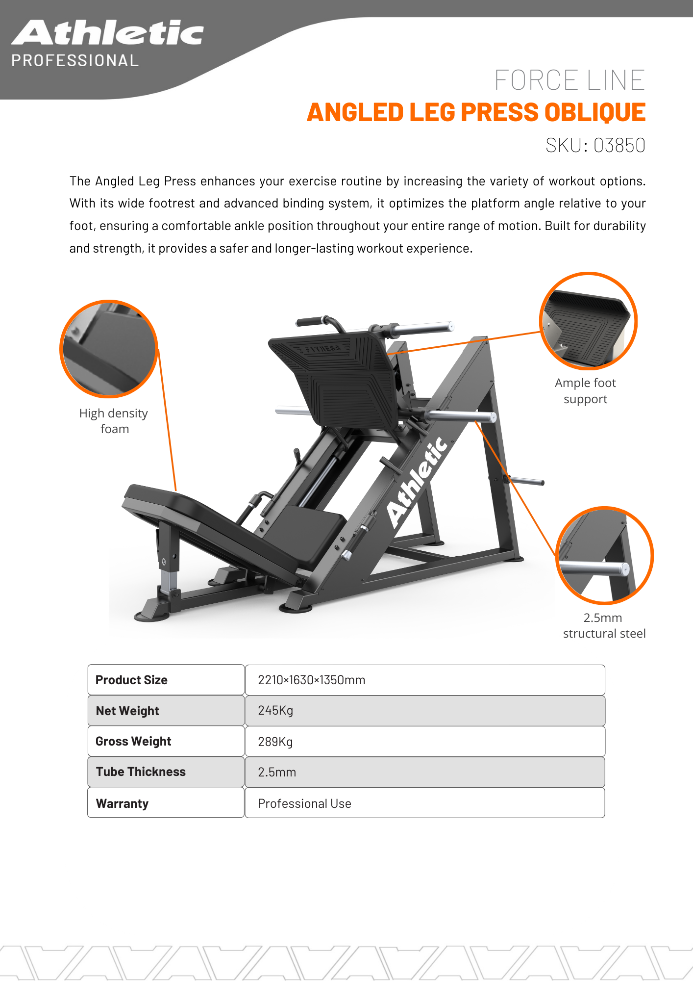 FORCE LINE - ANGLED LEG PRESS OBLIQUE