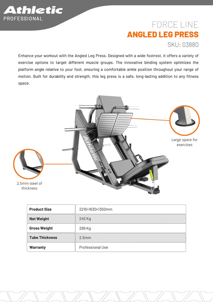 FORCE LINE - ANGLED LEG PRESS