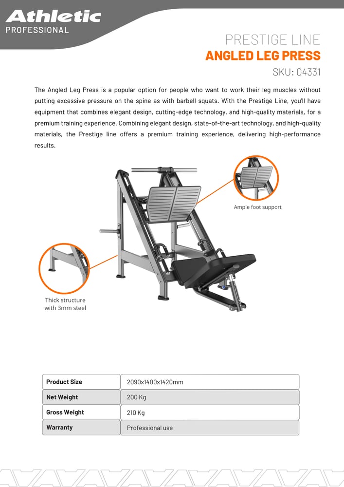 PRESTIGE LINE - ANGLED LEG PRESS