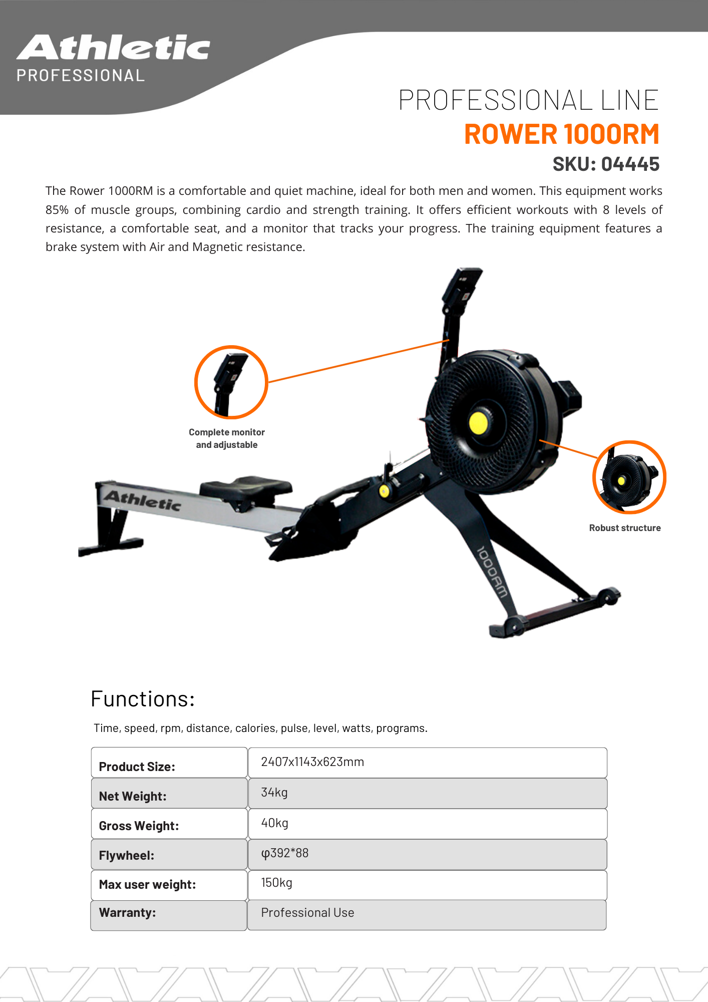 PROFESSIONAL ROWER - 1000RM