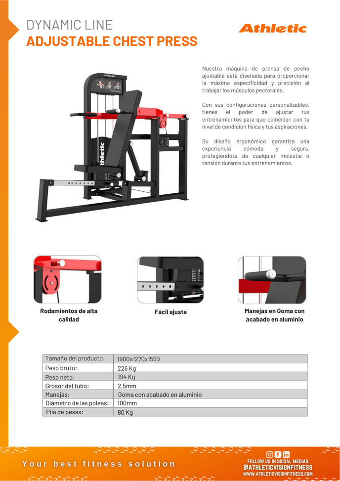 DYNAMIC LINE - ADJUSTABLE CHEST PRESS