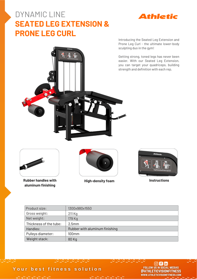 DYNAMIC LINE - SEATED LEG EXTENSION & PRONE LEG CURL