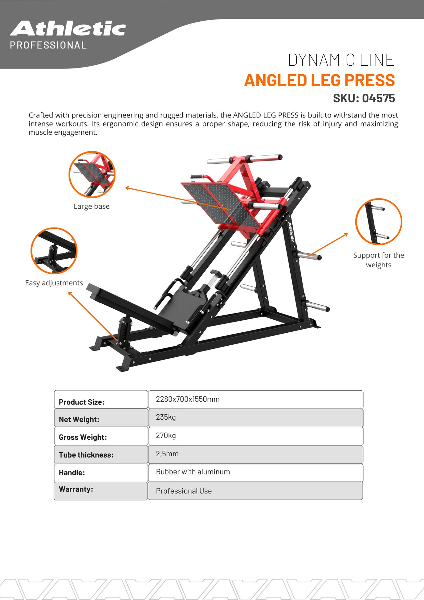 DYNAMIC LINE - ANGLED LEG PRESS