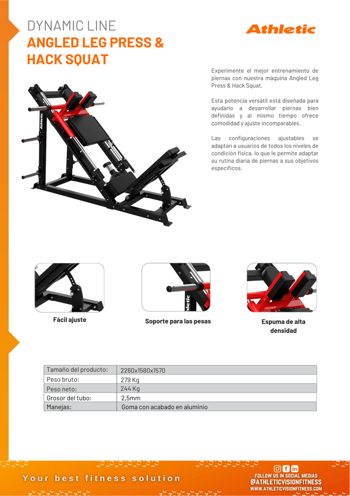 DYNAMIC LINE - ANGLED LEG PRESS & HACK SQUAT