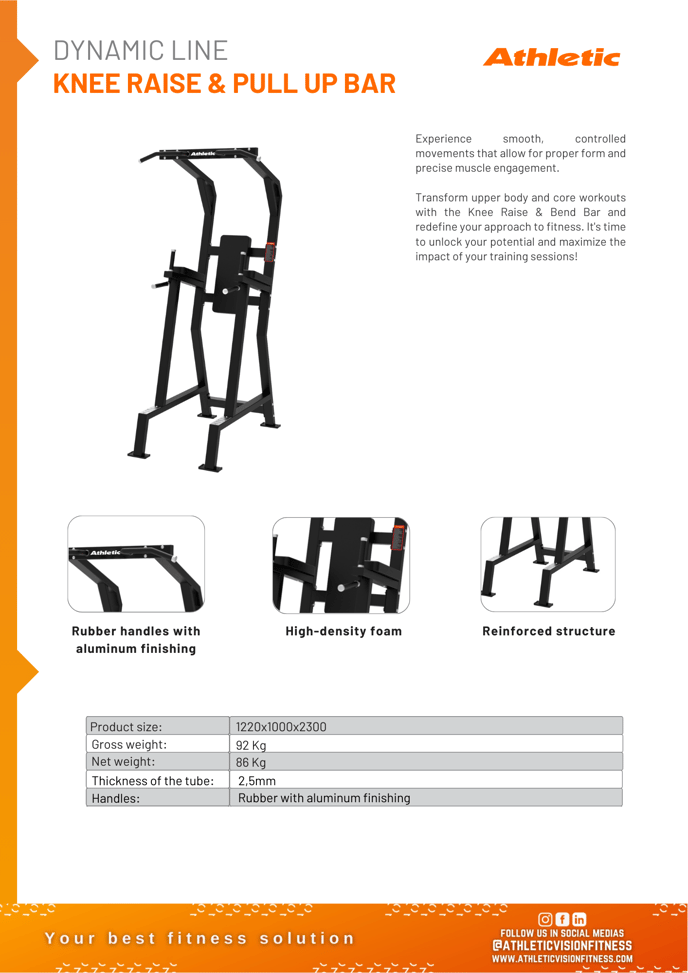 DYNAMIC LINE - KNEE RAISE & PULL UP BAR
