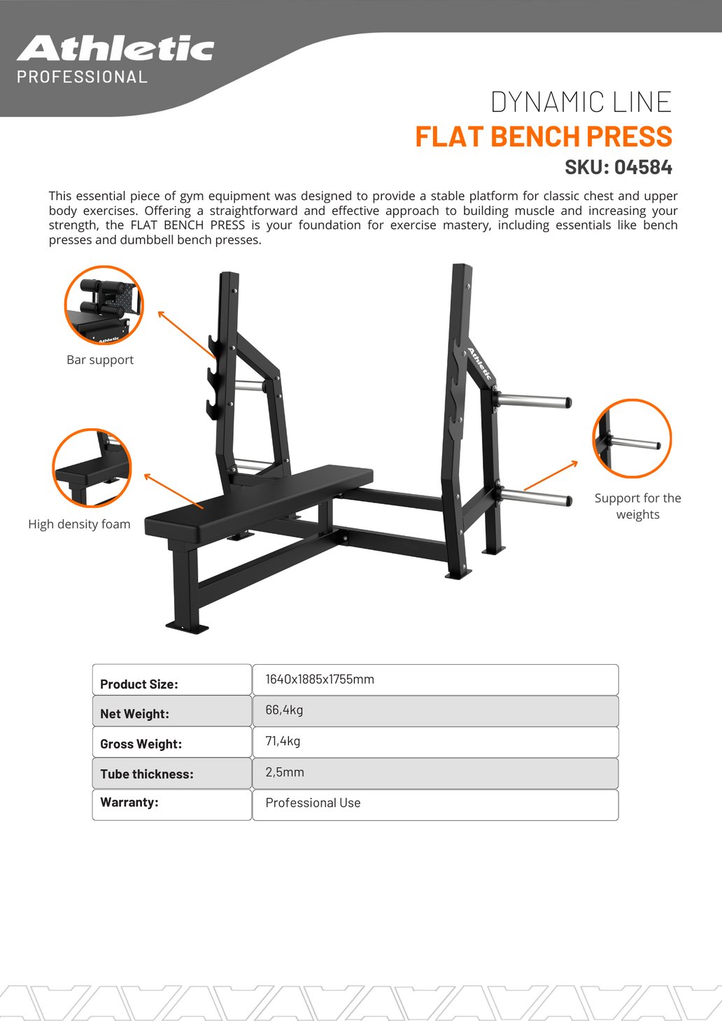 DYNAMIC LINE - FLAT BENCH PRESS