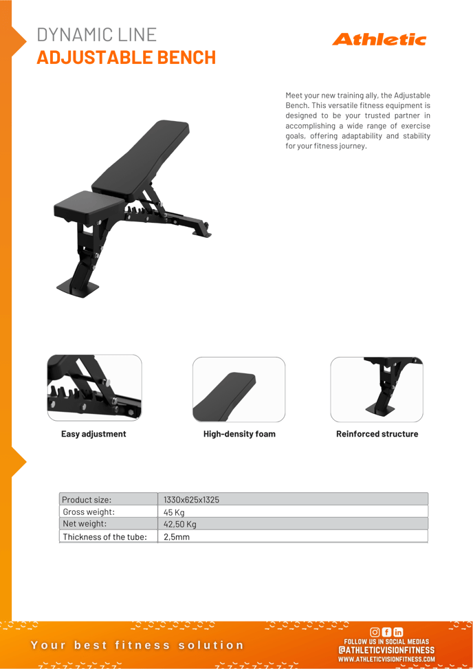 DYNAMIC LINE - ADJUSTABLE BENCH