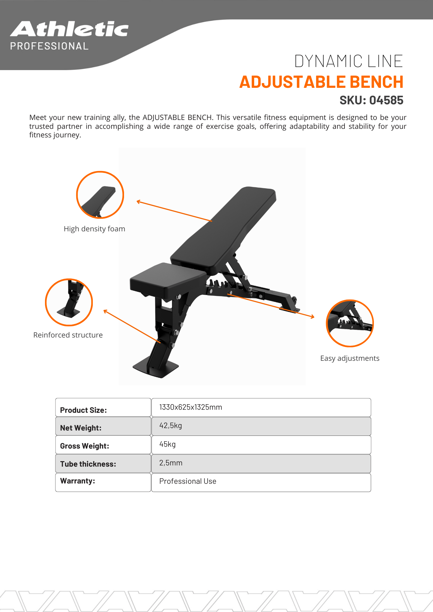 DYNAMIC LINE - ADJUSTABLE BENCH