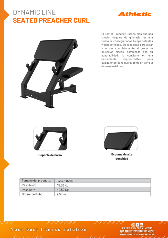 DYNAMIC LINE - SEATED PREACHER CURL