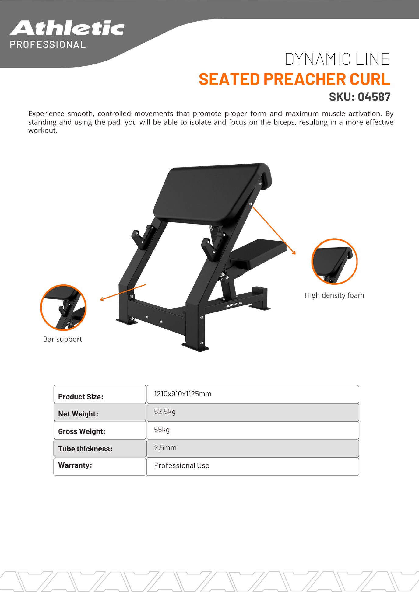 DYNAMIC LINE - SEATED PREACHER CURL