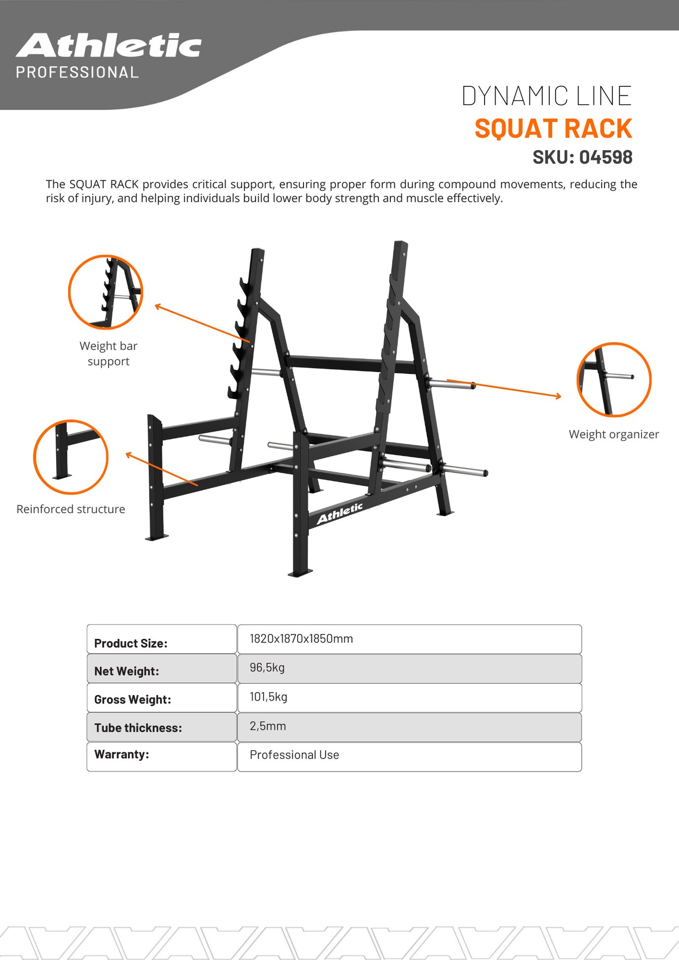 DYNAMIC LINE - SQUAT RACK