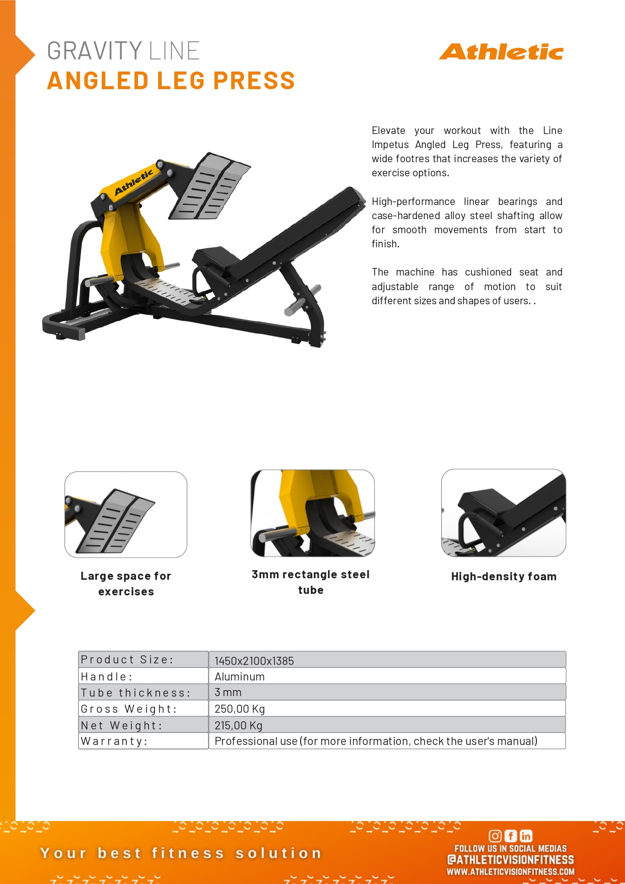 GRAVITY LINE - ANGLED LEG PRESS