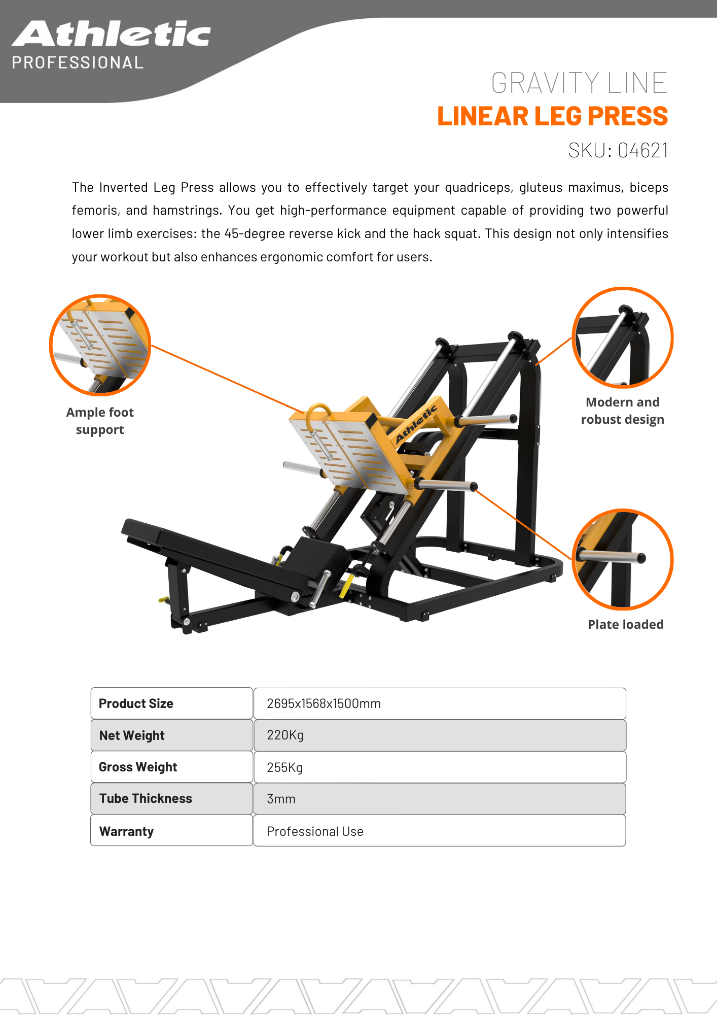 GRAVITY LINE - LINEAR LEG PRESS
