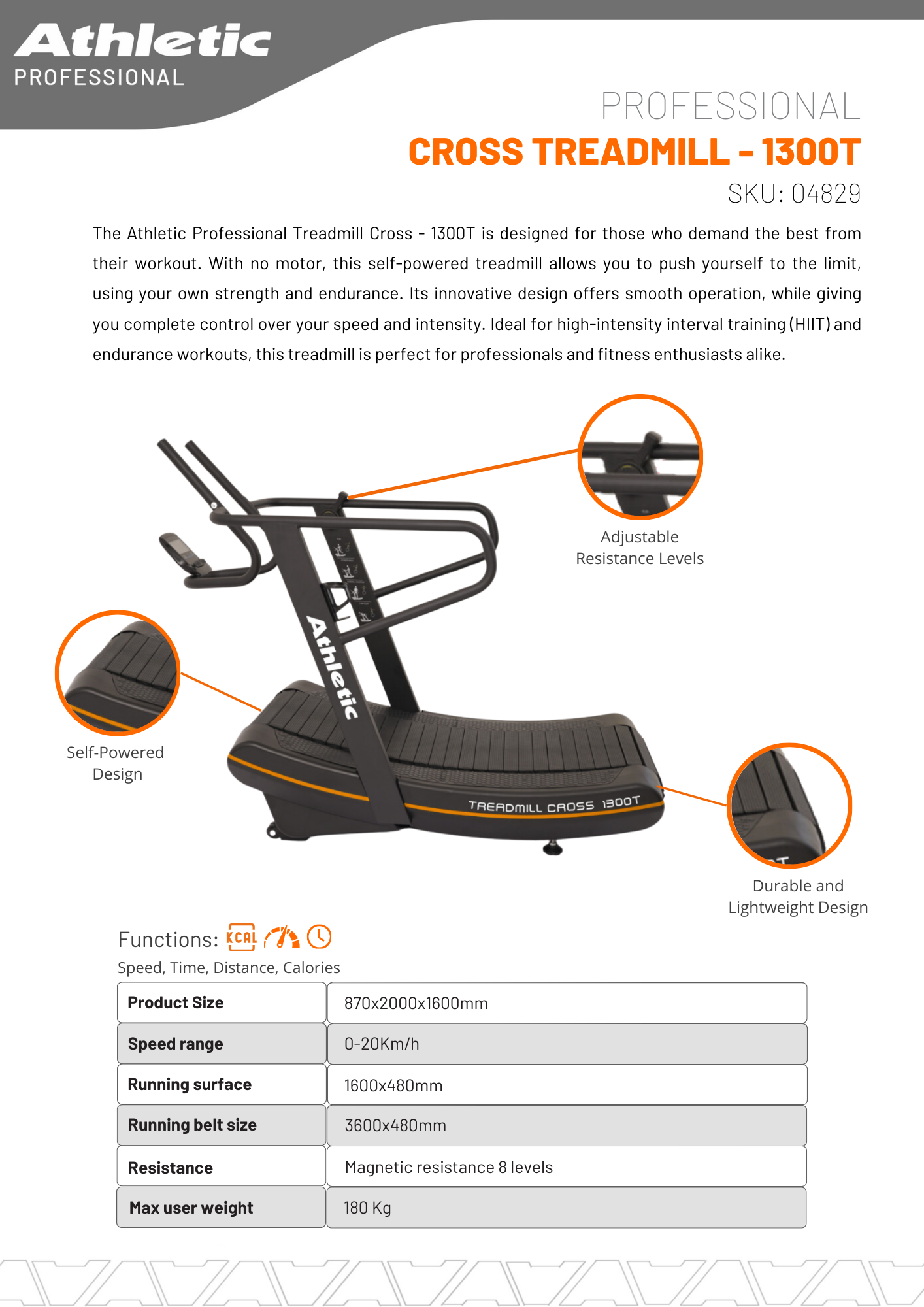PROFESSIONAL CROSS TREADMILL - 1300T