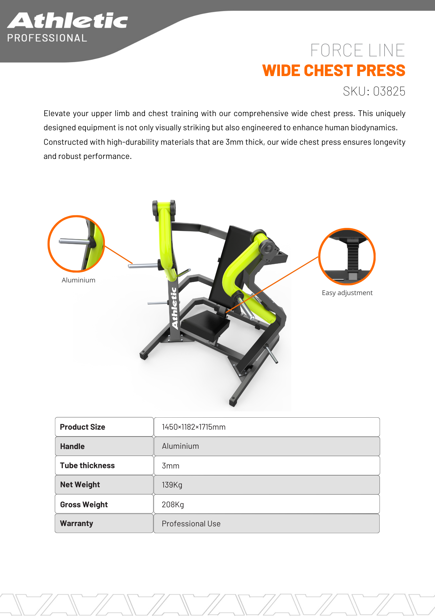 FORCE LINE - WIDE CHEST PRESS