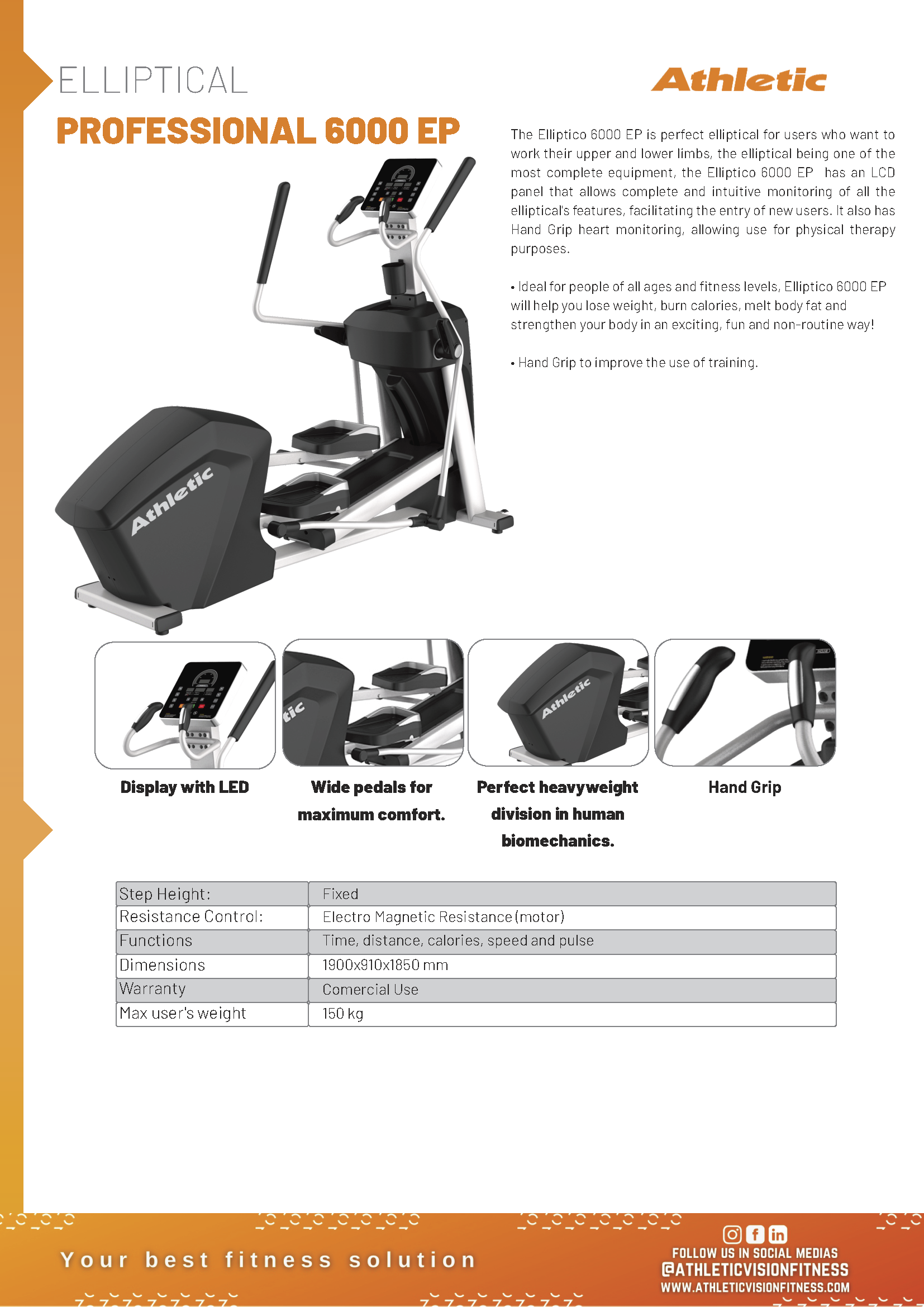 PROFESSIONAL ELLIPTICAL - 6000EP